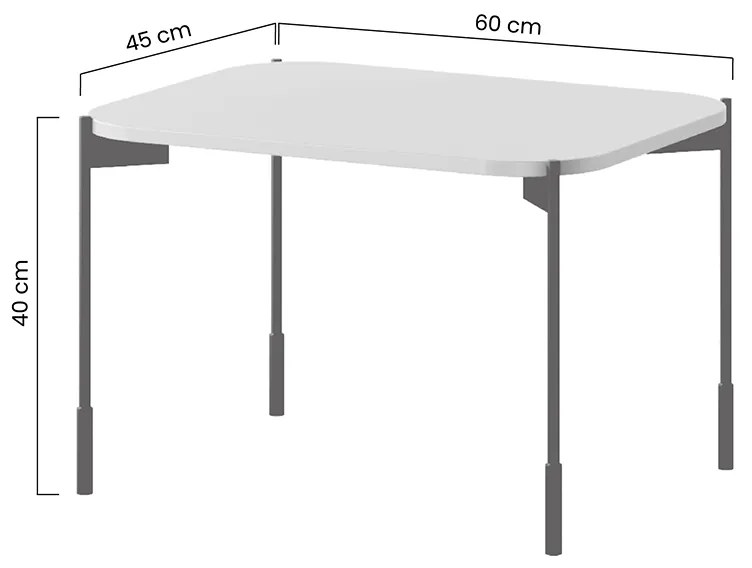 Kávový stolek Sonatia 60 cm - burgund