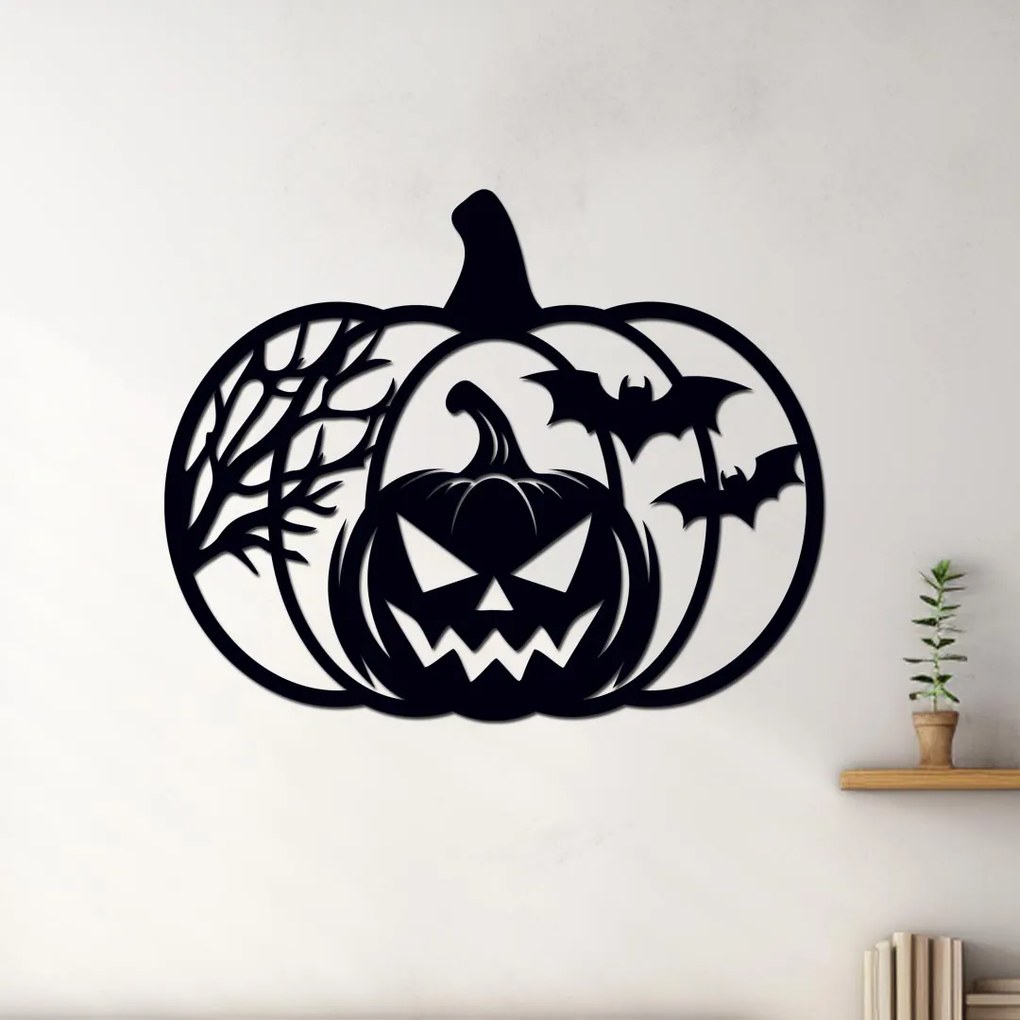 dřevo života Halloweenská dekorace na zeď - VELKÁ DÝNĚ Zvolte rozměr (cm): 40x33, Zvolte barvu dekoru: Třešeň