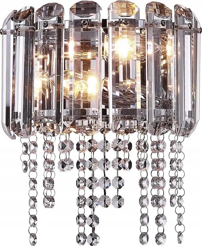 Nástěnná křišťálová lampa s krystaly glamour chrom Maytoni