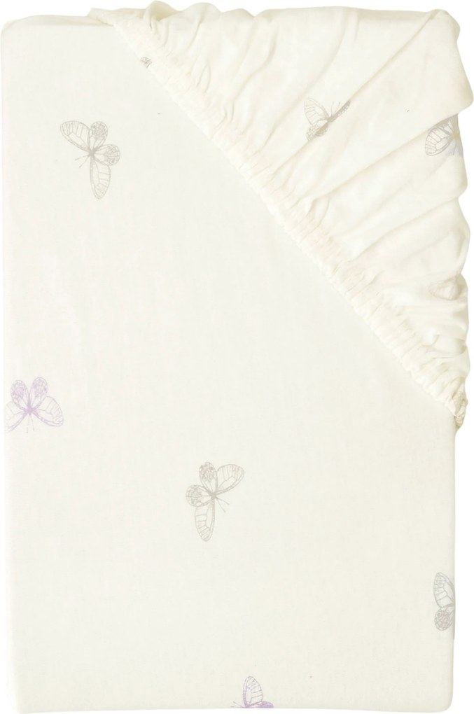 Livarno® Žerzejové napínací prostěradlo, 140-160 x 200 cm (motýl/bílá)