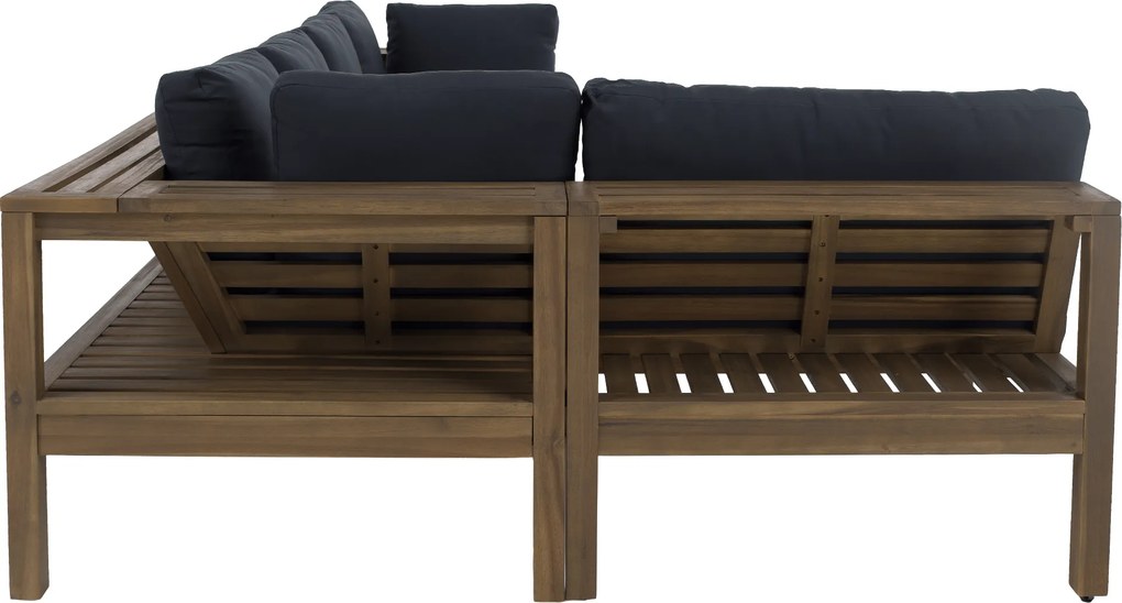 Zahradní set, akáciové dřevo, hnědá/tmavě šedá, PARAG
