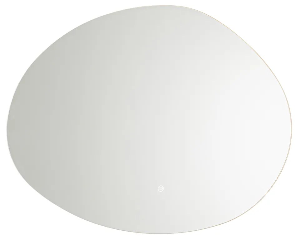 Koupelnové zrcadlo 80 cm vč. LED 3-krokové stmívatelné s dotykem - Biba
