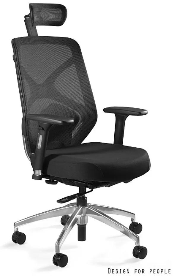 UNIQUE Kancelářská židle HERO, černá/síťovina/tkanina