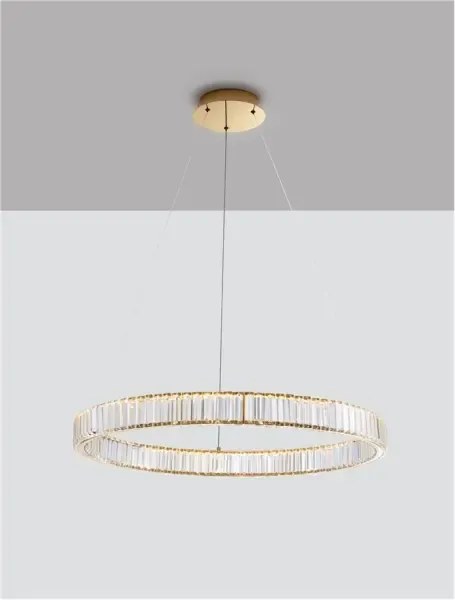 Křišťálový lustr Aurelia 47W 80 zlaté