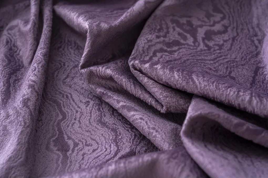 Zatemňovací závěs DUNES VELVET 140x250 cm, fialový Zavěšení: Kovové kroužky