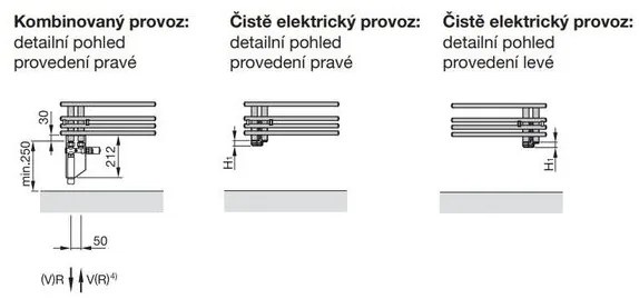 Zehnder Yucca Asym YAC-130-060 Radiátor kombinovaný, 57,8x130,4cm, chrom
