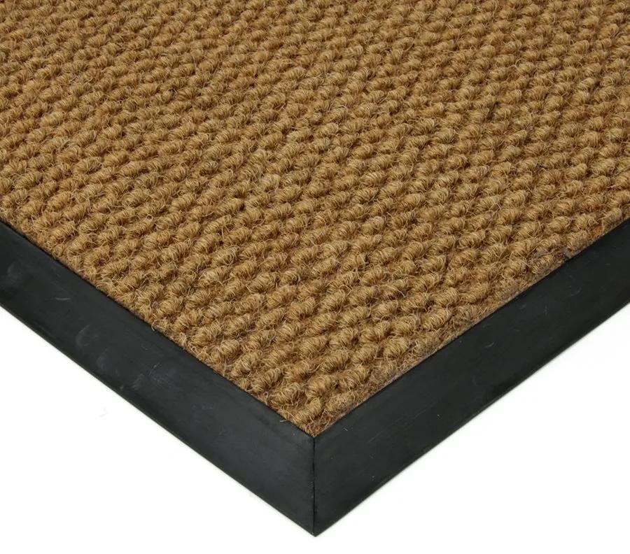 Béžová textilní zátěžová vstupní čistící rohož Fiona - 120 x 170 x 1,1 cm