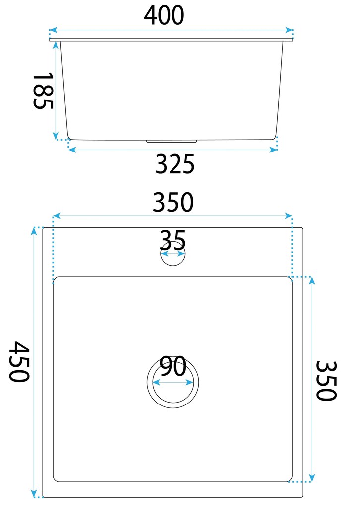 Kuchyňský nerezový dřez REA LEO 40 nerez kartáčovaná