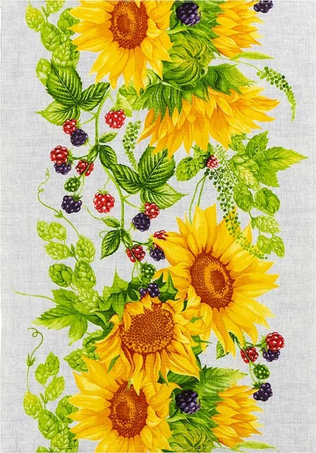 Bellatex Kuchyňská utěrka 1 ks Žlutá,Zelená,Šedá 50x70 cm