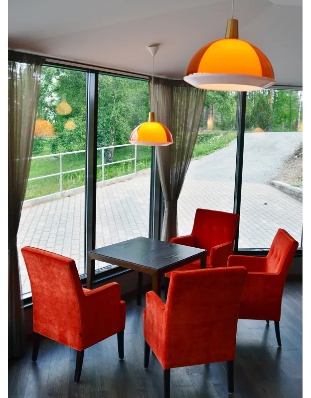 Závěsná lampa Kuplat 400, oranžová