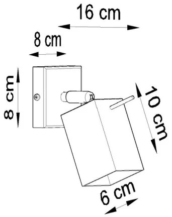 Sollux SL.0099 - Nástěnné bodové svítidlo MERIDA 1xGU10/40W/230V černá