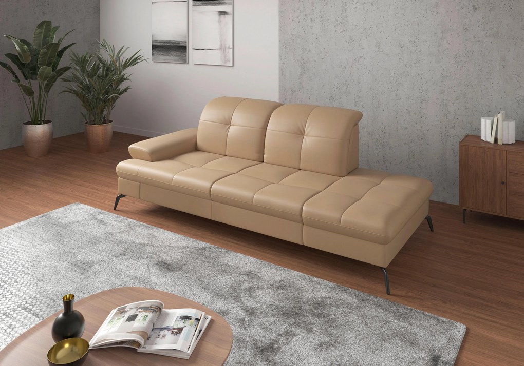 XXXLutz LENOŠKA, kůže, cappuccino Sit & More - Online Only sedačky - 00014401216S