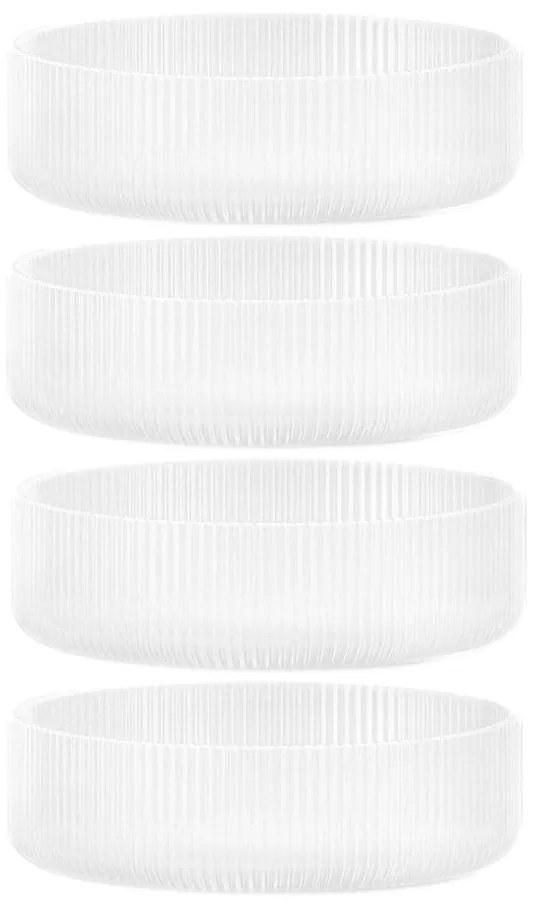 FERM LIVING Misky Ripple, Frosted, sada 4 kusů