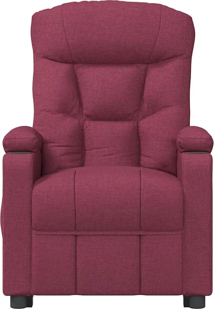 Elektrické polohovací křeslo vínové textil 3098818