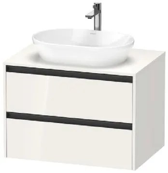 Duravit Ketho.2 - Umyvadlová skříňka s výřezem 568x800x550 mm, 2 zásuvky, lesklá bílá K24895022220000