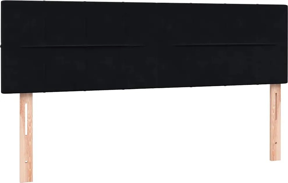 Box spring postel s matrací černá 160x210 cm samet 3318119