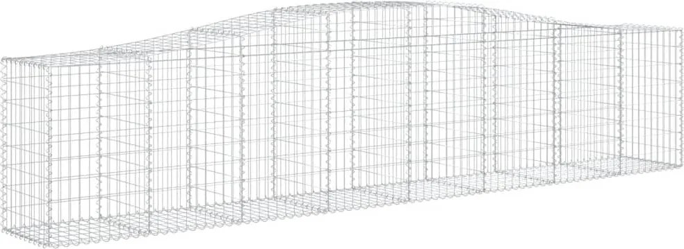 Klenuté gabionové koše 10ks 400x50x80/100 cm pozinkované železo 3145951
