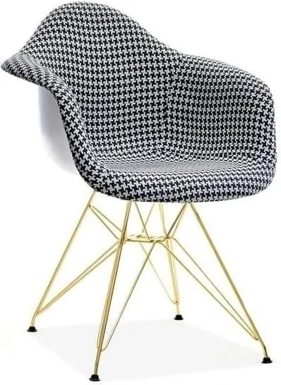 design4life Designová jídelní židle TAMPA pepito, zlatá