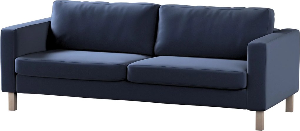 Potah na pohovku IKEA Karlstad, 3-místná, rozkládací barva tmavě modrá látka sametová