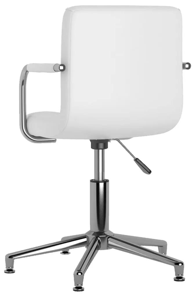 Otočné jídelní židle 4 ks bílé umělá kůže,  3088072