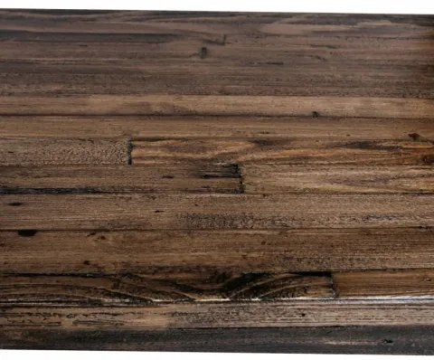 Jídelní stůl 180x90x76 MDF borovice kovové nohy černý lak HT-536 PINE