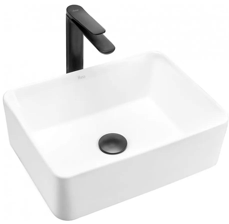 REA-U0952 - Umyvadlo na desku ANITA MINI 31x41 cm keramika/lesklá bílá REA-U0952