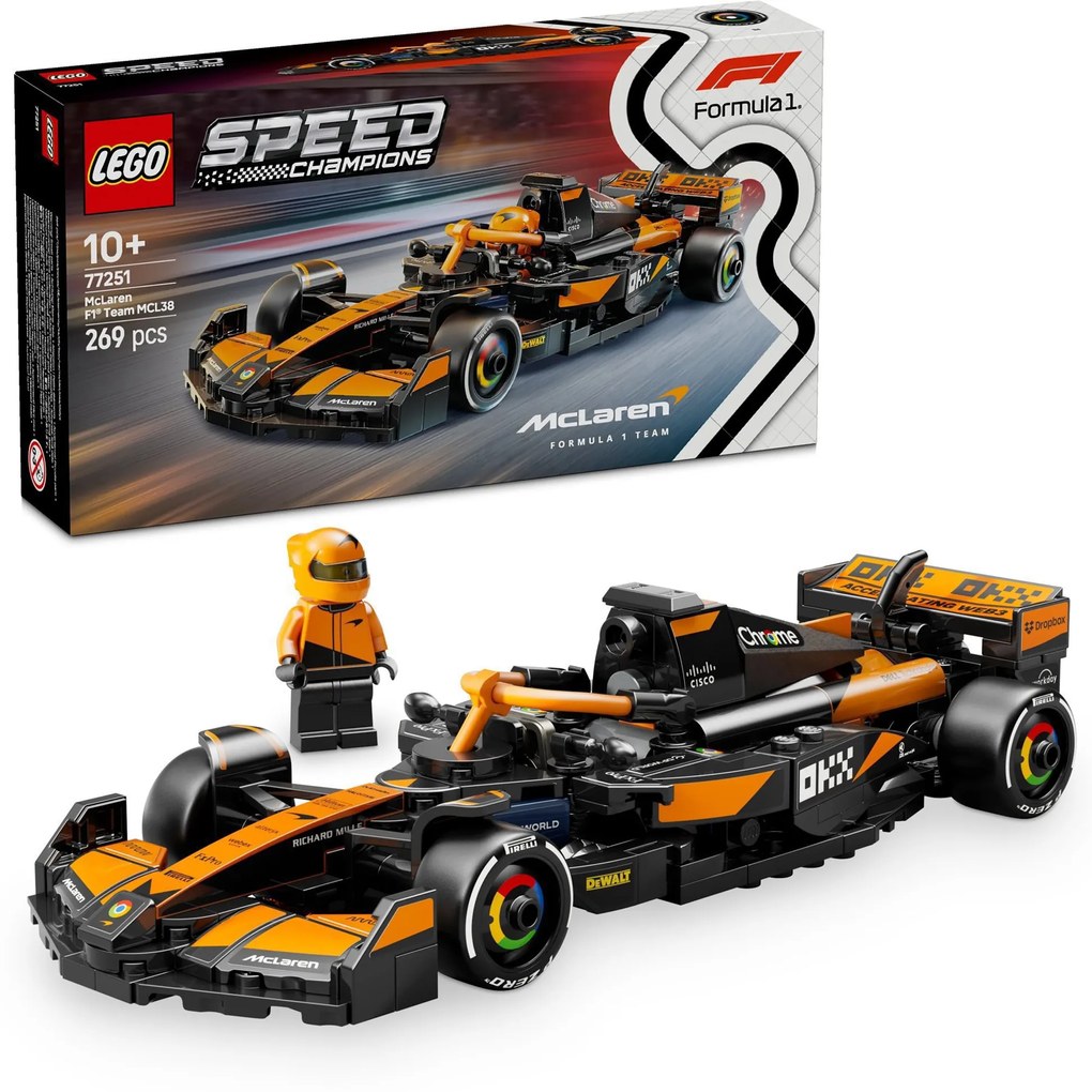 Lego speed champions 77251 závodní auto mclaren f1 team mcl38 5702017816180