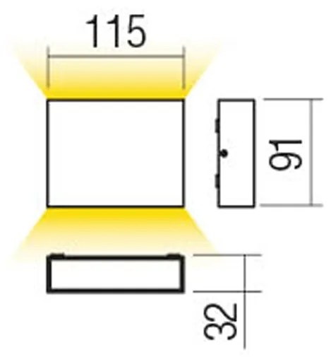 Redo 90378 nástěnné LED svítidlo Kamal matně bílé, 4,4W, 4000K, 11,5cm