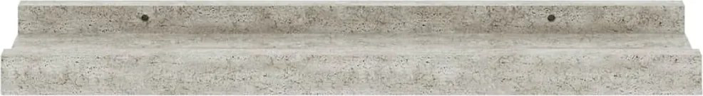 Nástěnné police 2 ks betonově šedé 40 x 9 x 3 cm 326699