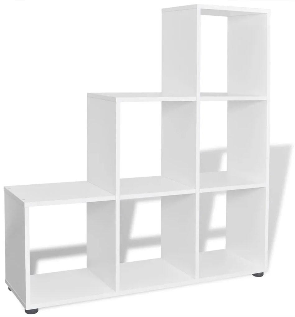 vidaXL 242552 Marketos Staircase Bookcase/Display Shelf 107 cm White