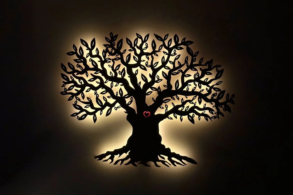 Li-Go "Olivovník" světelný strom 230V 80x62 cm provedení povrchu: dub světlý