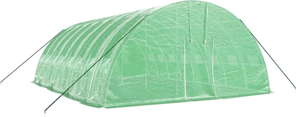 Skleník s ocelovým rámem zelený 48 m² 8 x 6 x 2,85 m 3188107