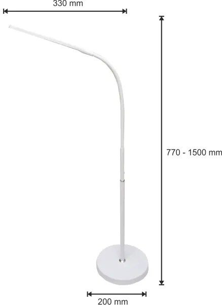 LED Stmívatelná lampa 3v1 LED/10W/230V 3000/4000/6000K CRI 90 bílá
