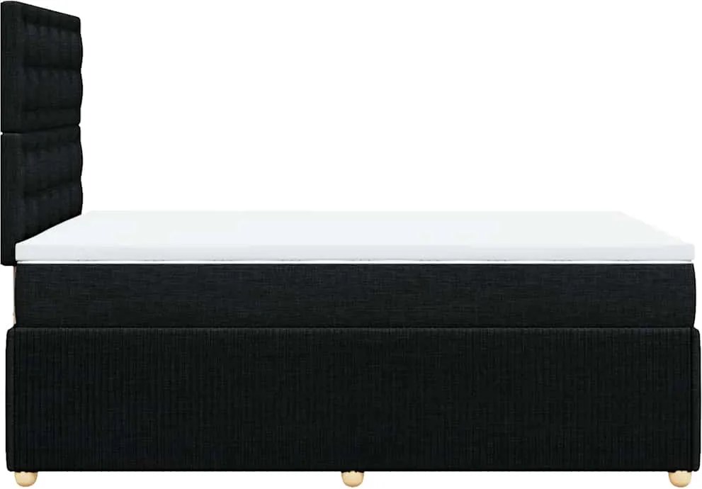 Box spring postel s matrací černá 120x200 cm textil 3294339