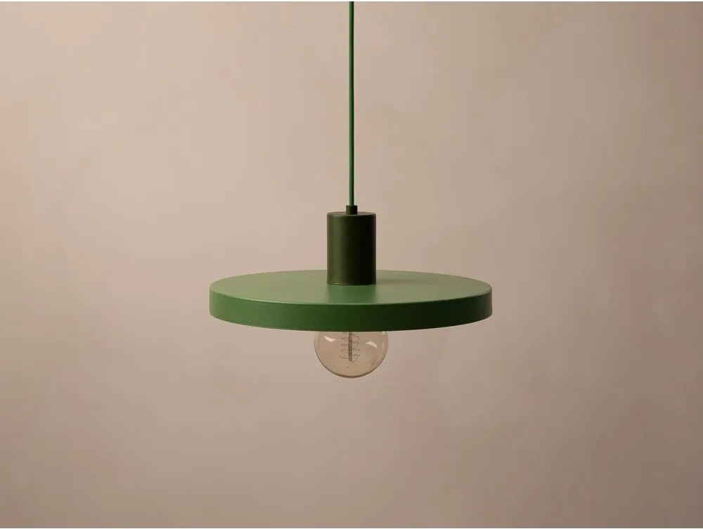 Zelené kovové závěsné svítidlo ø 30 cm Ori – Micadoni