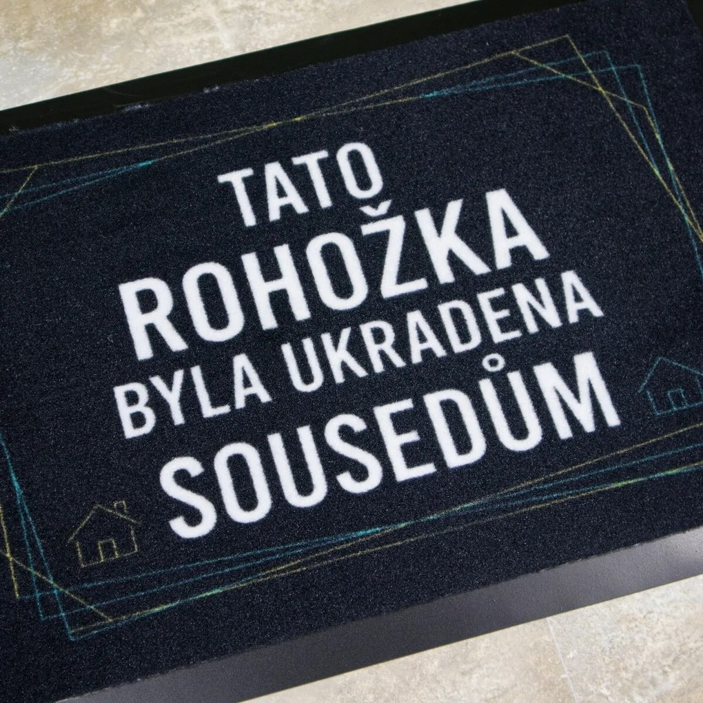 Mercury Flooring, Tato rohožka byla ukradena sousedům 40x60 cm - na ven i na doma, 40x60, černá