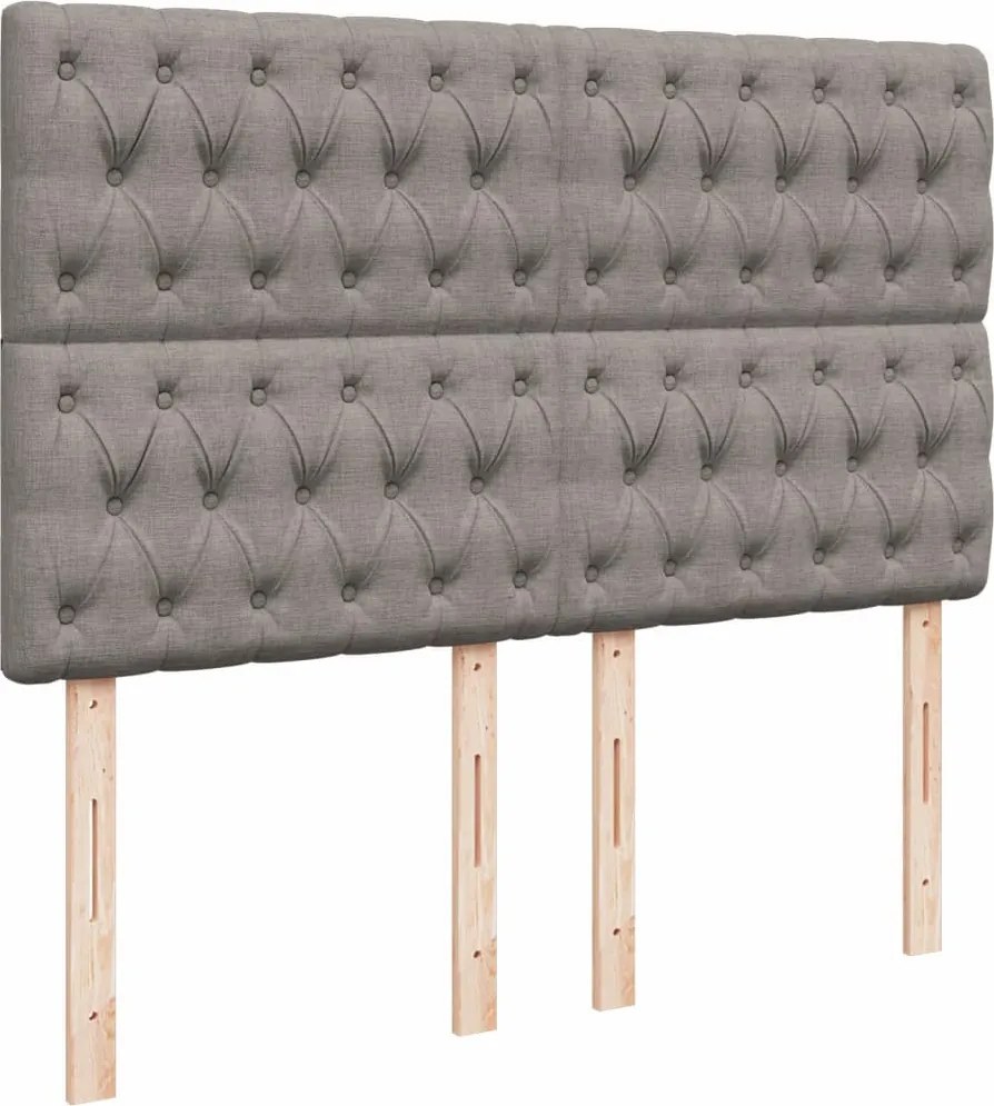 Box spring postel s matrací taupe 140x200 cm textil 3291314