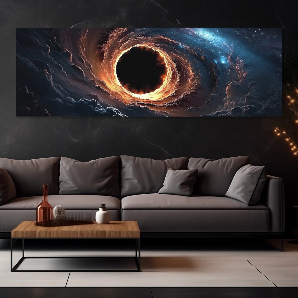 Obraz na plátně - Černá díra Adeler FeelHappy.cz Velikost obrazu: 180 x 60 cm