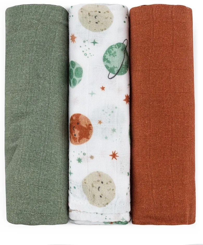 Petite & Mars Sada plen bambusová mušelínová 3 ks Moussy 68 x 68 cm Petite&Mars Llama Vibes
