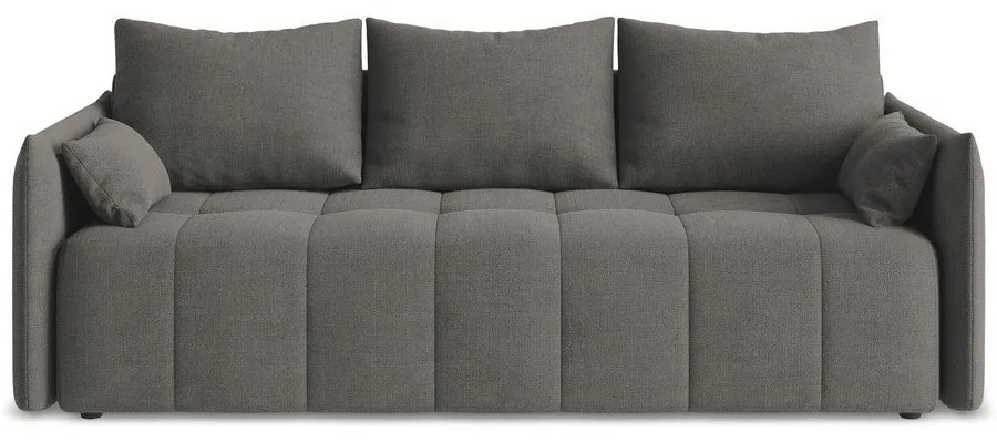 Tmavě šedá rozkládací/s úložným prostorem pohovka 225 cm Moku – Makamii