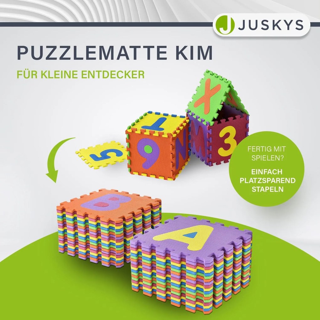 Juskys Dětská pěnová puzzle podložka Kim Barva: Modrá