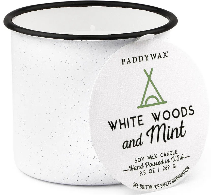 Paddywax – Alpine vonná svíčka White Woods &amp; Mint (Březové dřevo a máta), 269 g