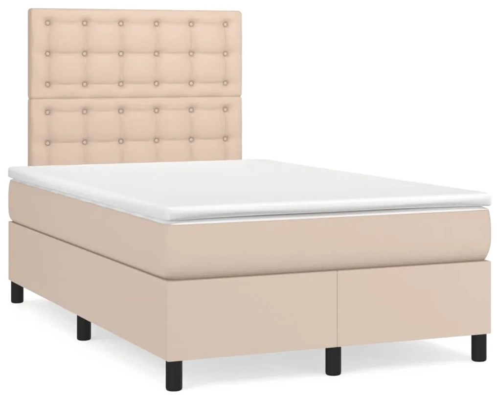 Box spring postel s matrací cappuccino 120x190 cm umělá kůže 3269982