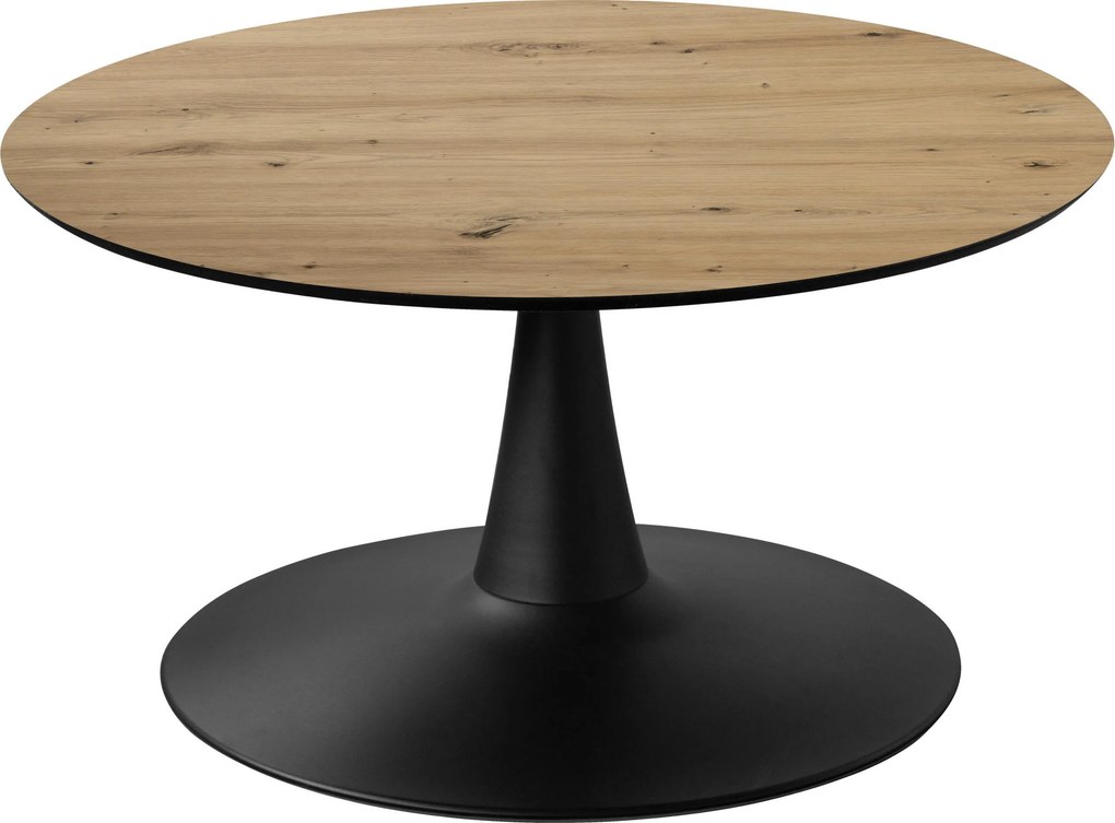 XXXLutz KONFERENČNÍ STOLEK, černá, dub artisan, kov, kompozitní dřevo, 80/80/42 cm Boxxx - Konferenční stolky - 002798024501