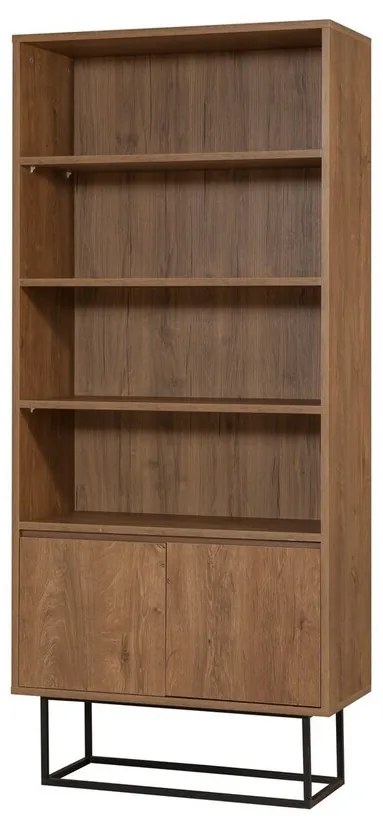 Knihovna Rea Black and Walnut