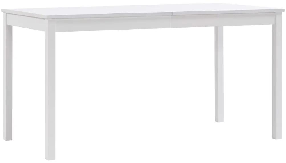 283399 vidaXL Jídelní stůl bílý 140 x 70 x 73 cm borové dřevo