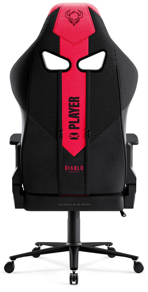 Látková herní židle Normal Size, karmínový-antracitový: Diablo X-Player 2.0