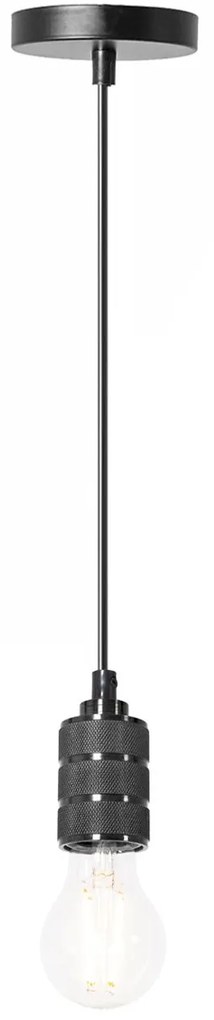 Toolight Toolight, závěsná stropní lampa 1xE27 APP342-1CP, černá, OSW-08409