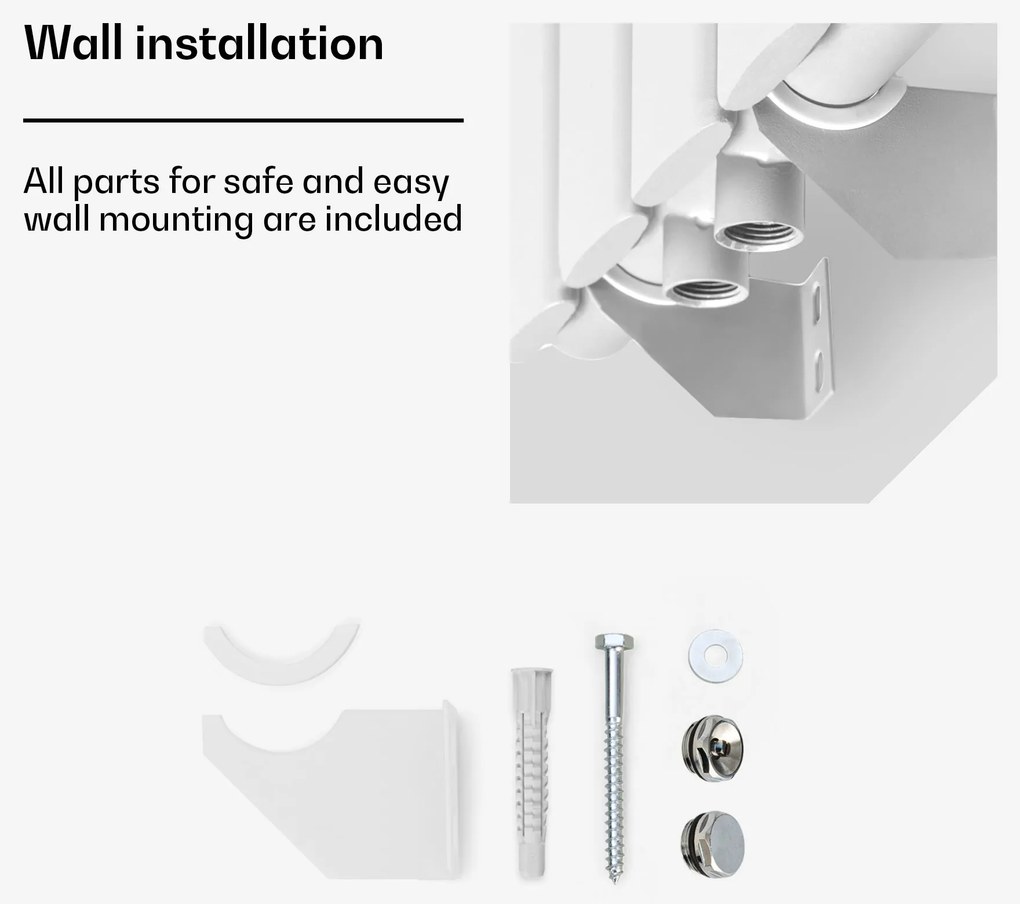Blumfeldt Tallheo, 47 x 160, radiátor, žebrový radiátor, 728 W, teplovodní, 1/2