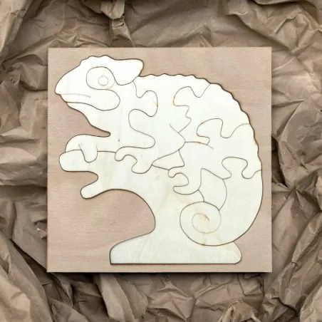 Dvoubarevná dřevěná montessori vkládačka pro děti - Chameleon TOPOL | SENTOP H014-A